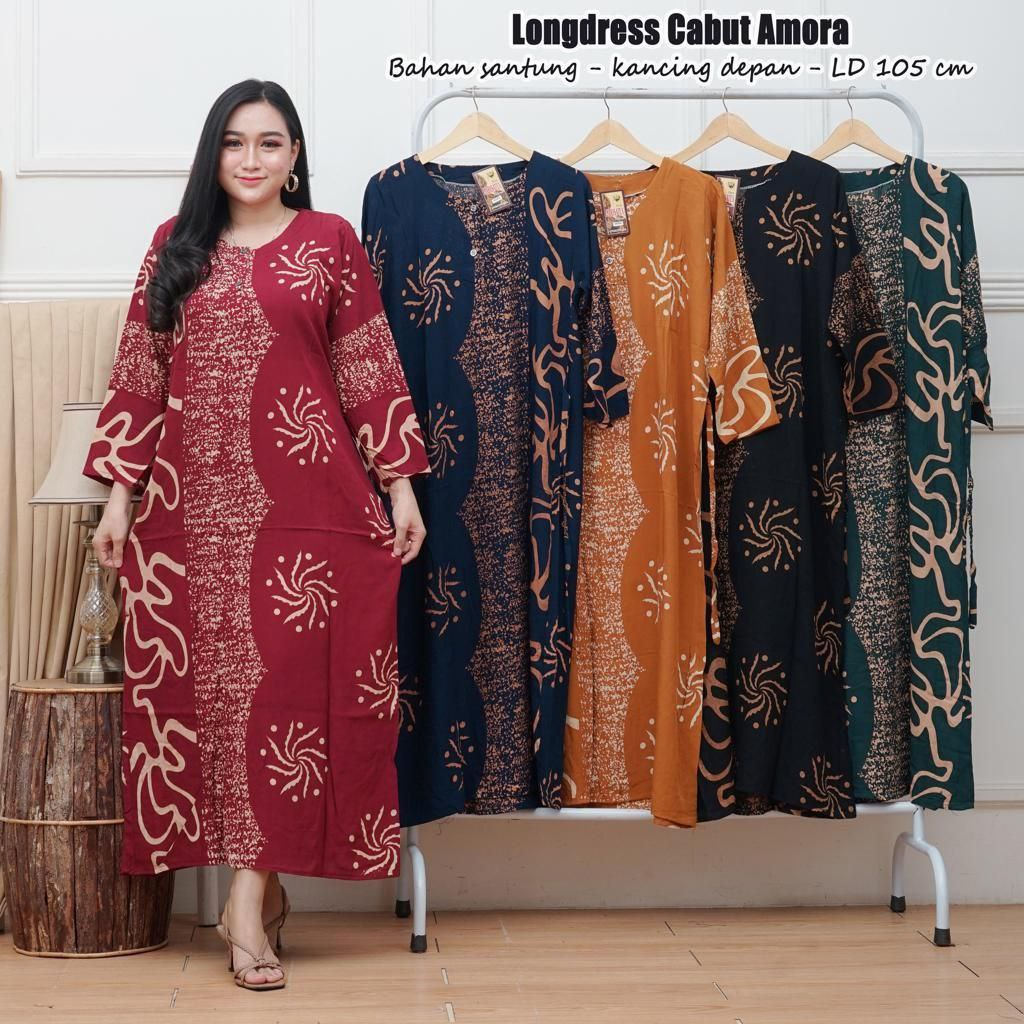 Jual LONGDRES MOTIF DASTER LENGAN PANJANG BUSUI KANCING DEPAN BAHAN RAYON LD 110 MURAH | Shopee ...
