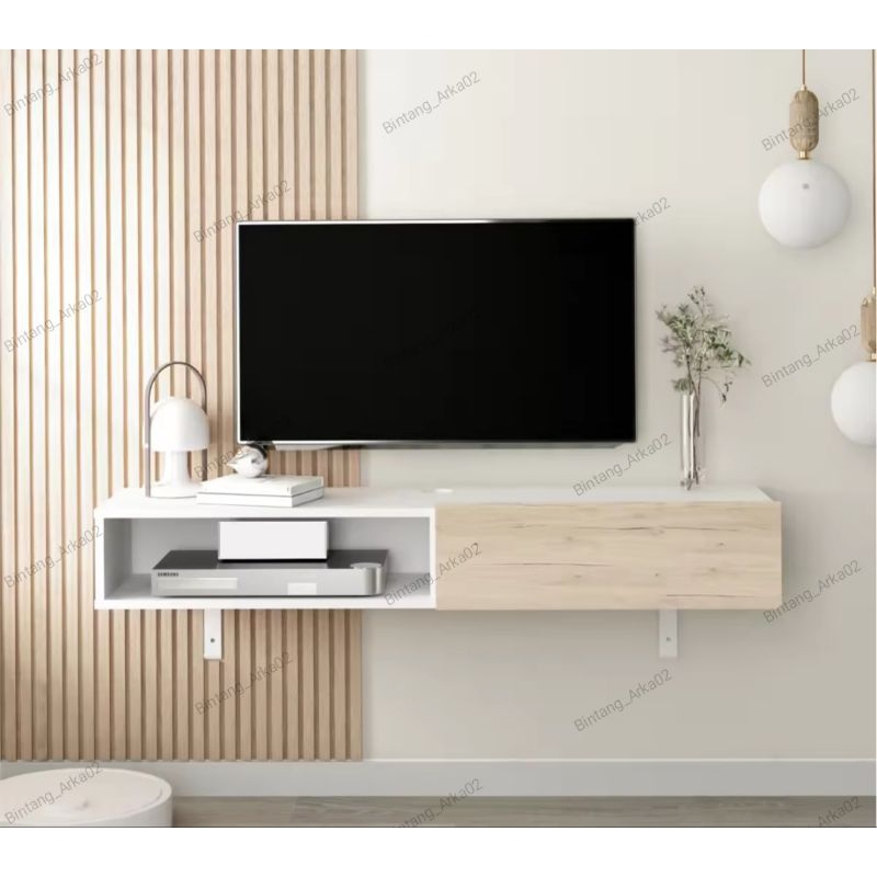 Jual Rak tv gantung minimalis model terbaru/rak dinding(P120*L22*T15cm ...