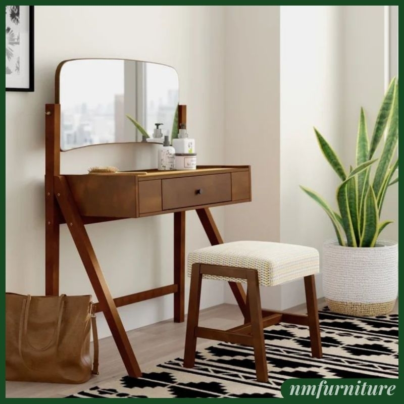 Jual Meja rias kayu jati meja rias minimalis modern | Shopee Indonesia
