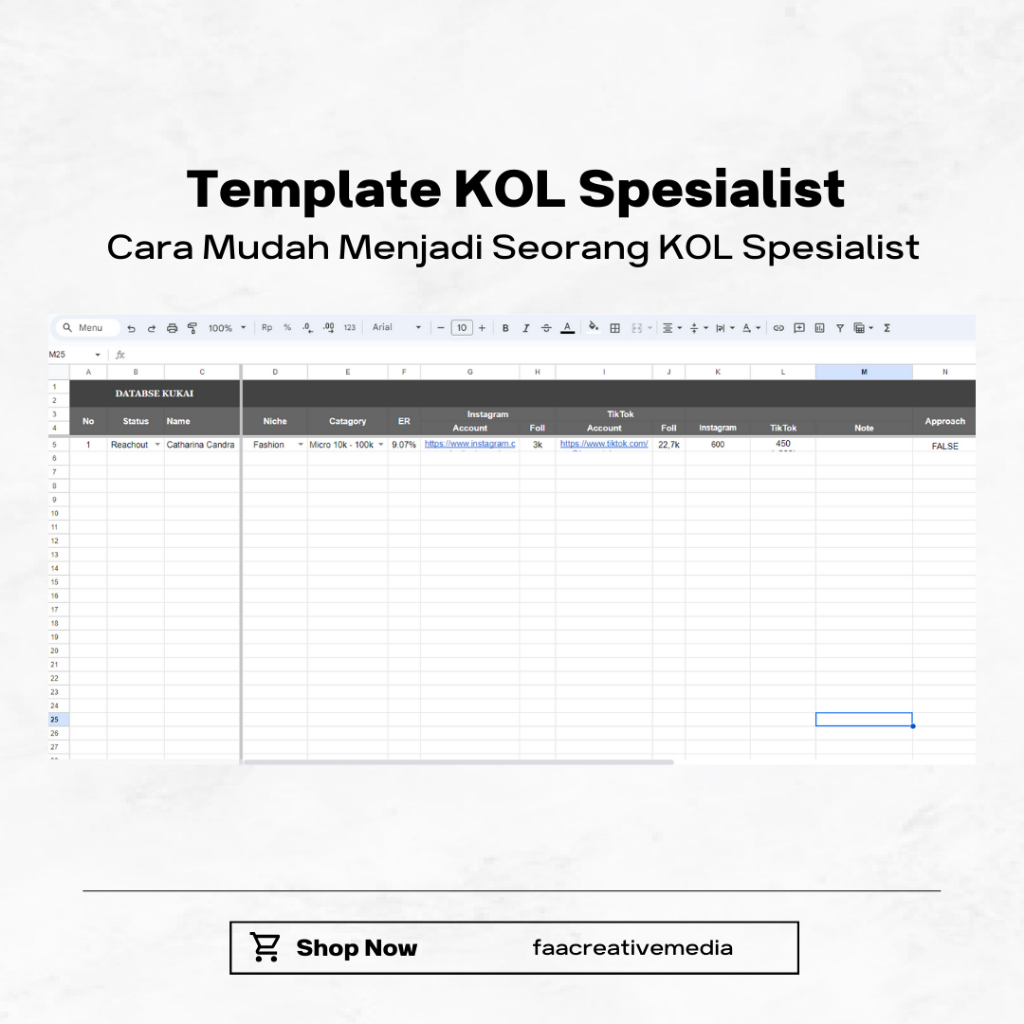 Jual Template KOL Spesialist I Key Opinion Leader Specialist | Shopee ...