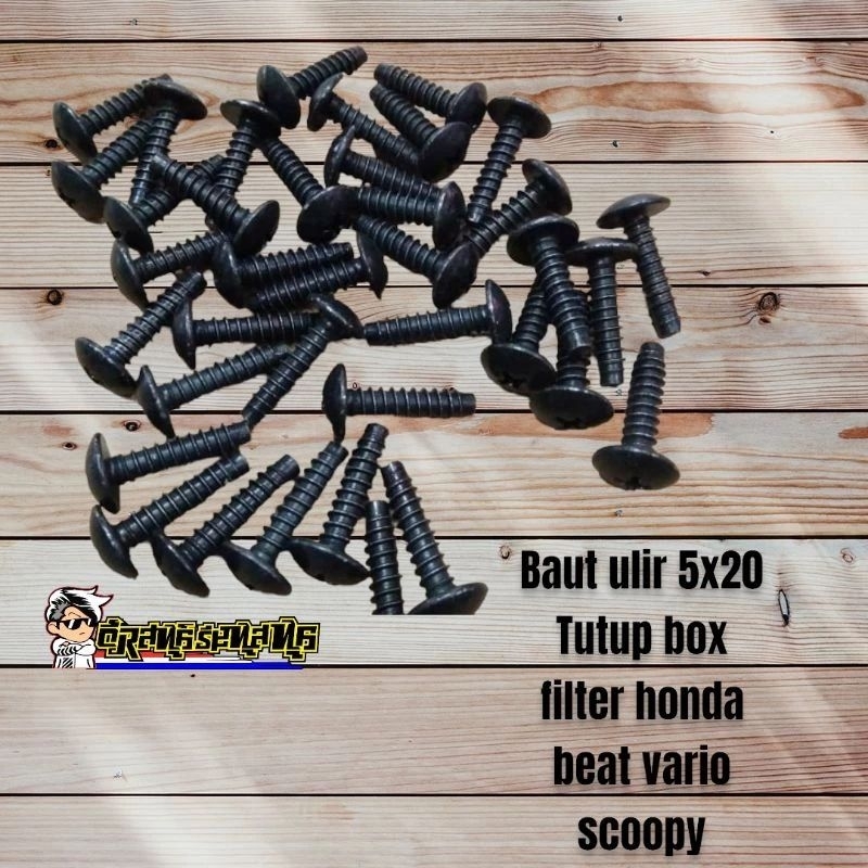 Jual baut clip ulir 5×20 tutup box filter Honda beat Scoopy Vario Genio ...