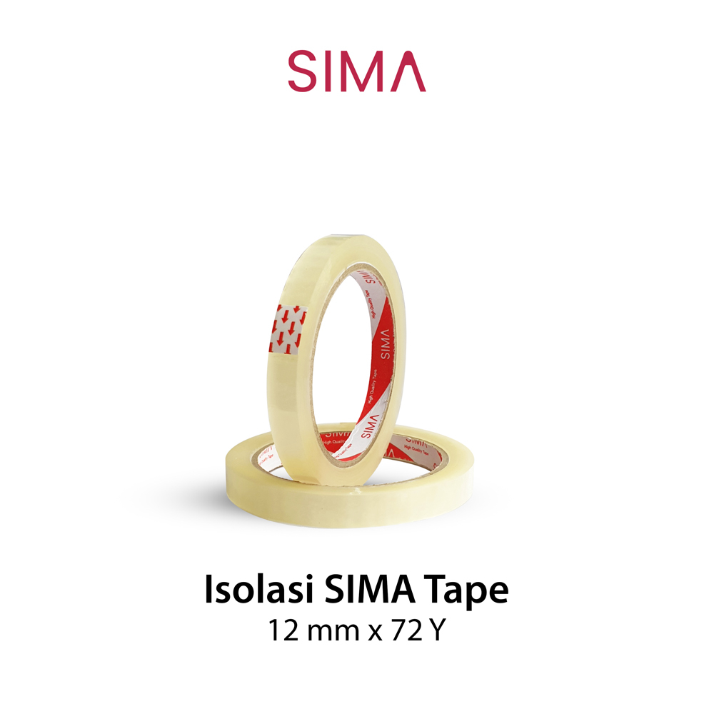 Jual ISOLASI SIMA 12 mm x 72 Yards Bening Selotip 1/2 Inch Lakban OPP ...