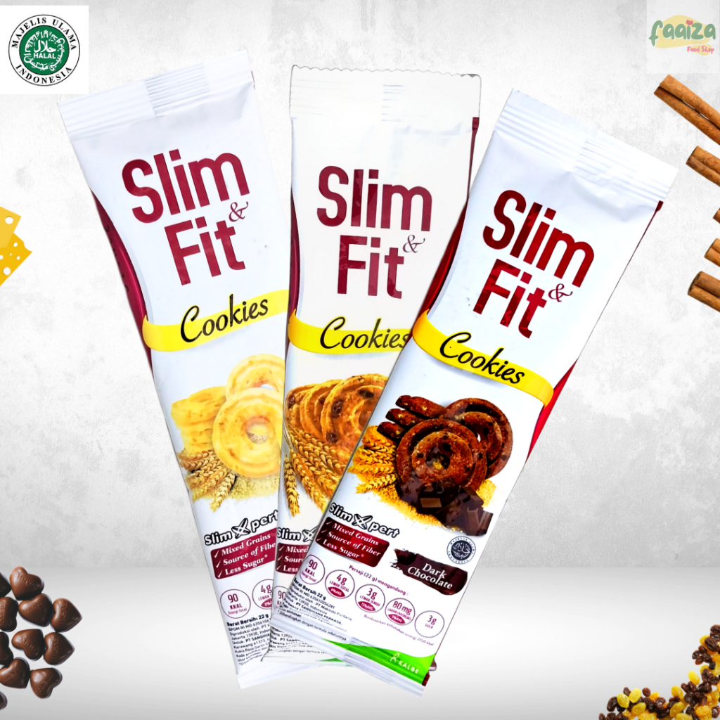 Jual Slim&Fit Cookies 22 gr Slim fit Snack Diet Sehat Kue Kering Rendah ...
