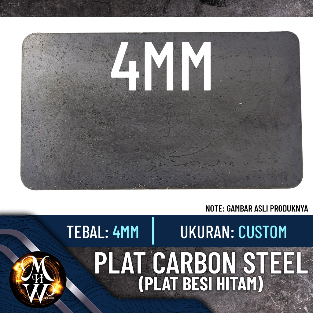 Jual Plat Besi / Carbon Steel -- Tebal 4mm -- Custom (Kelipatan 5cm x ...