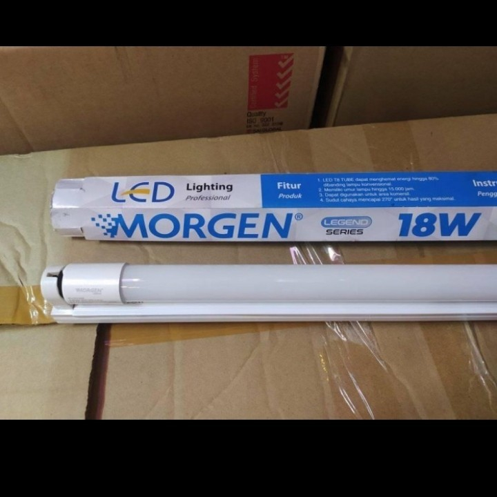 Jual LAMPU TL T8 TUBE LED 18 watt 120cm MORGEN - GARANSI RESMI 1 TAHUN | Shopee Indonesia