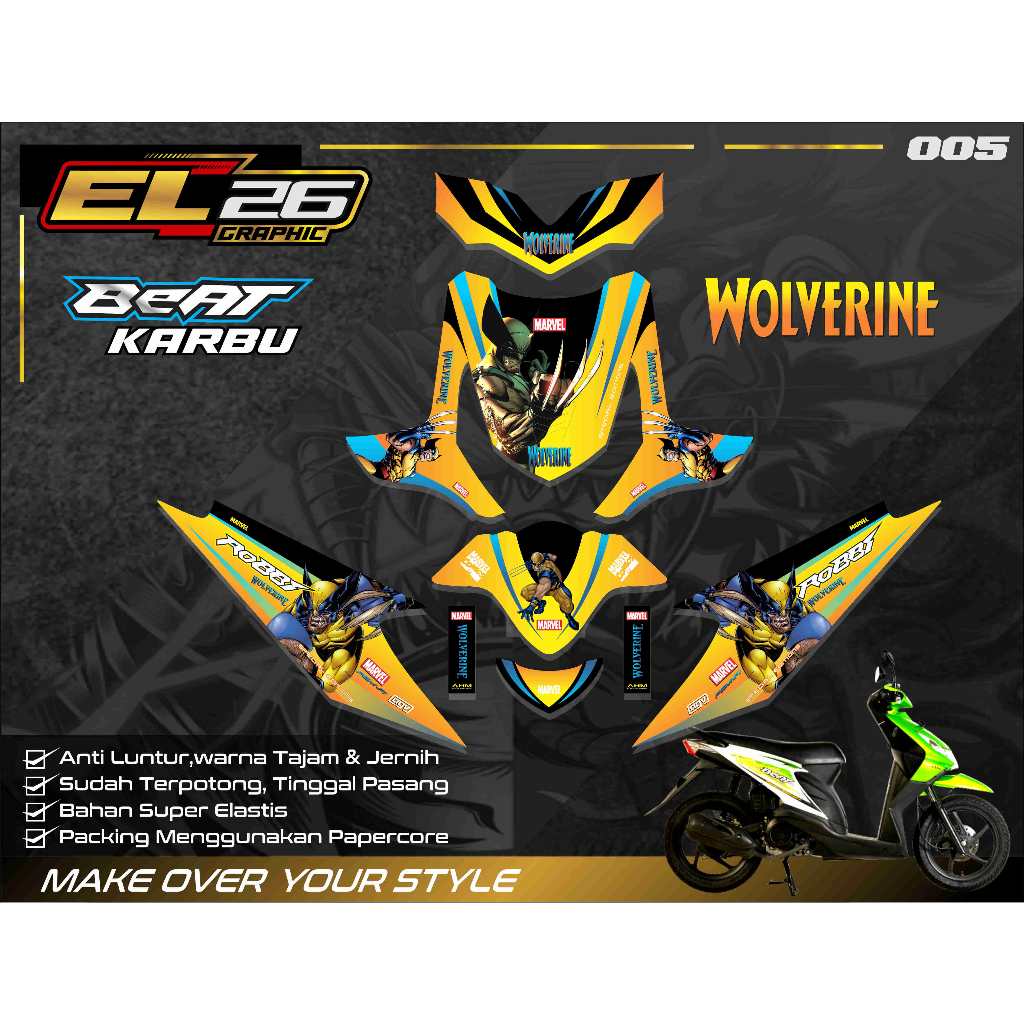 Jual (PALING DICARI) STICKER DECAL FULL BODY BEAT KARBU - STICKER DECAL ...