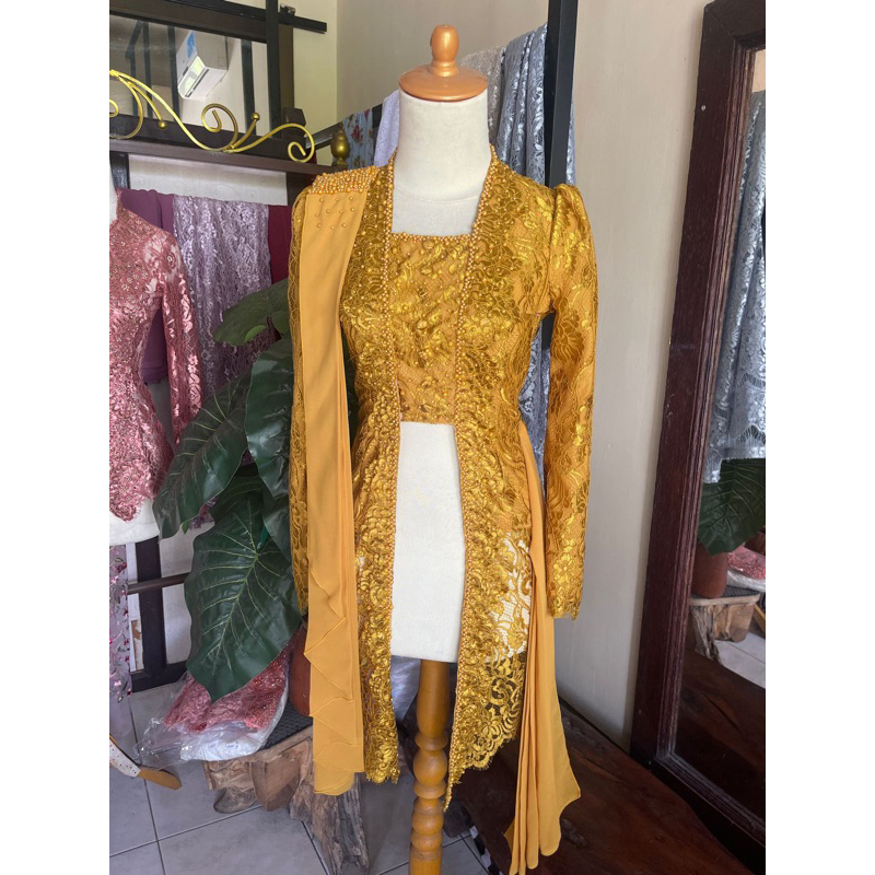Jual PO kebaya kutu baru pundak modif kerut + selendang (BAJU PANJANG ...