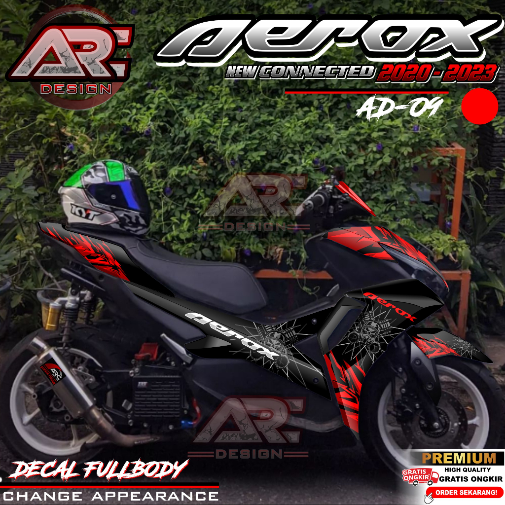 Jual (COD) TERBARU Decal Sticker Yamaha Aerox 155 New Connected Full ...
