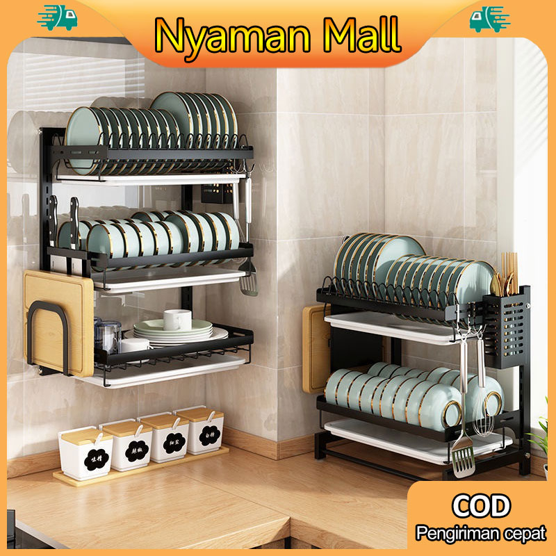 Jual Rak Piring Stainles Steel Gantung Dinding Rak Piring Anti Karat ...