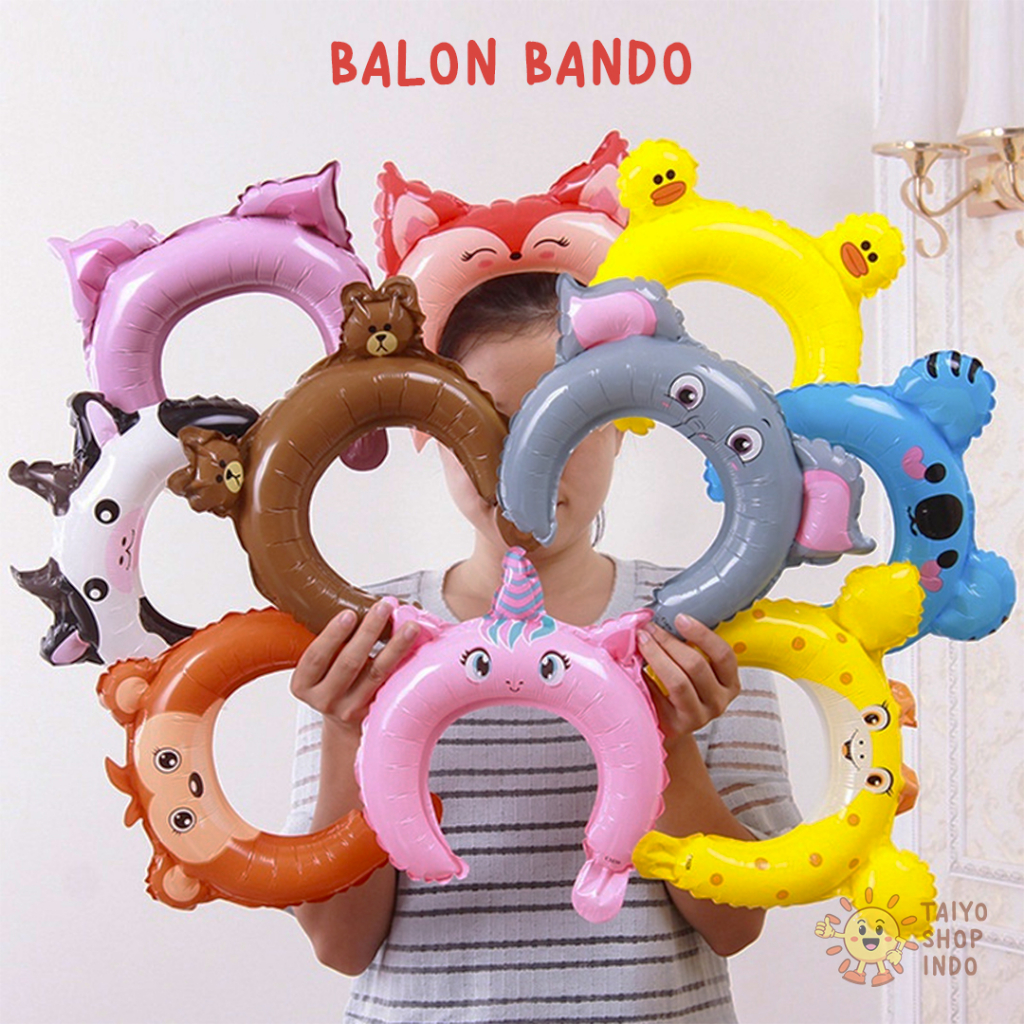 Jual TAIYO Balon Foil Bando Twin Bondu Karakter Headband Balloon Baloon ...
