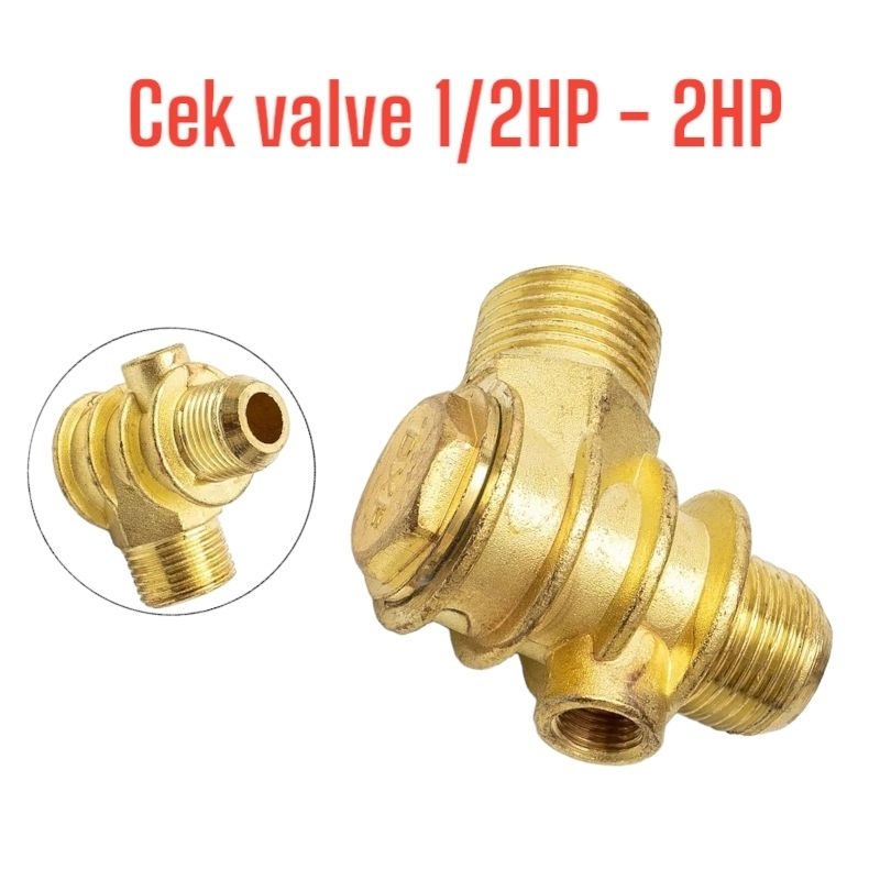 Jual CHECK VALVE KOMPLESOR 1/2 -2HP // KATUP CEK VALVE AIR COMPLESOR 2 ...