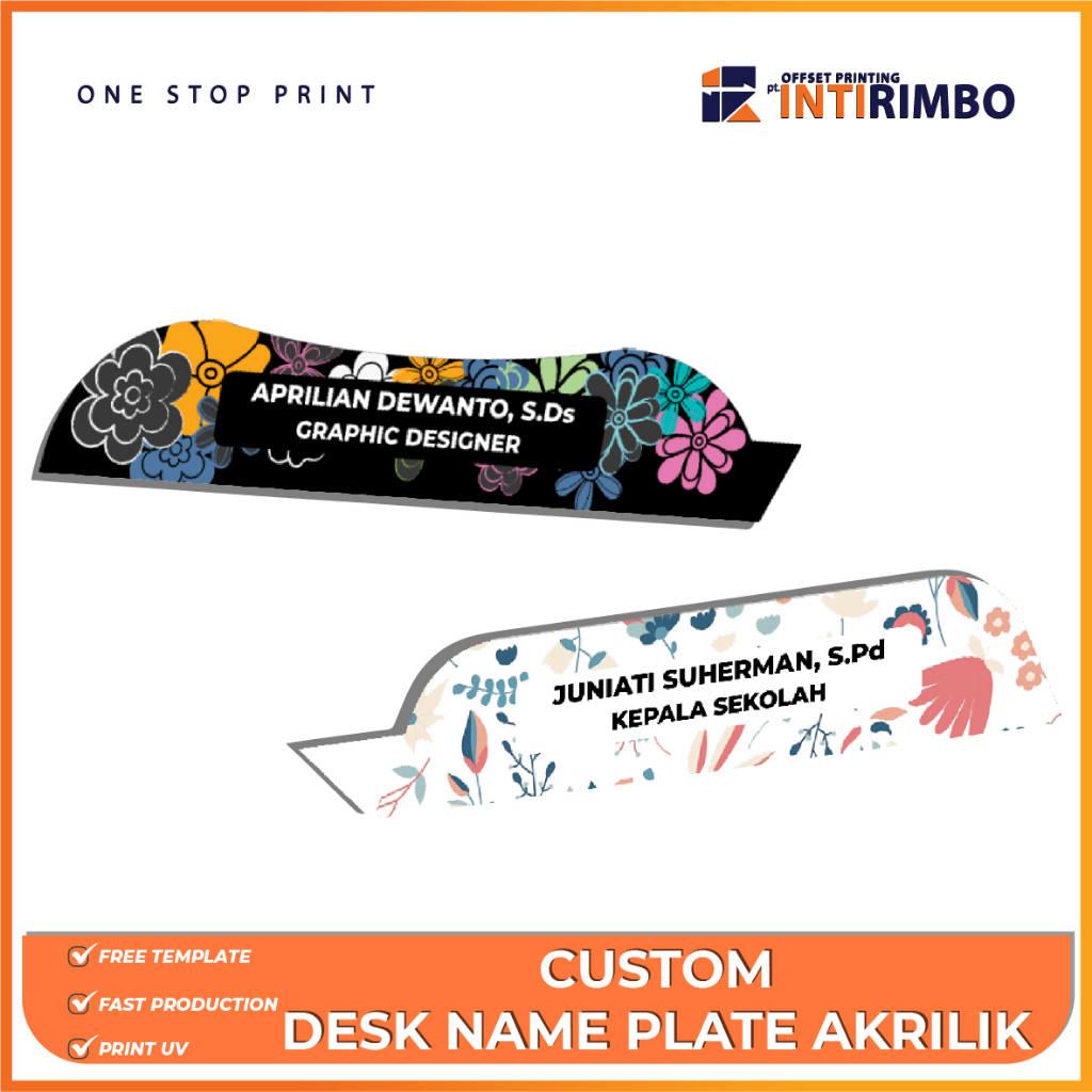 Jual Desk Name Plate Akrilik - Papan Nama Meja Akrilik Print UV ...