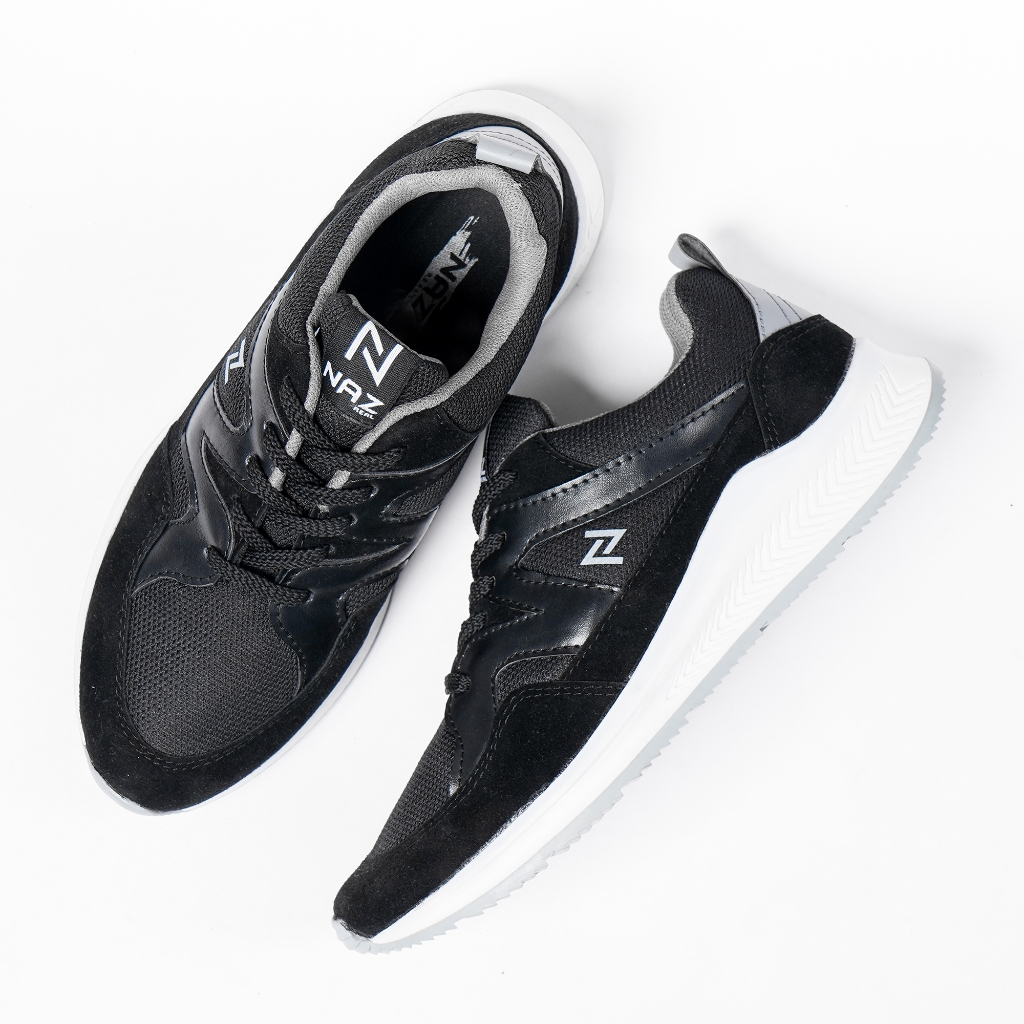 Jual LOTUS BLACK |MNM x NAZ| Sepatu Sneakers Pria Casual / Sepatu ...