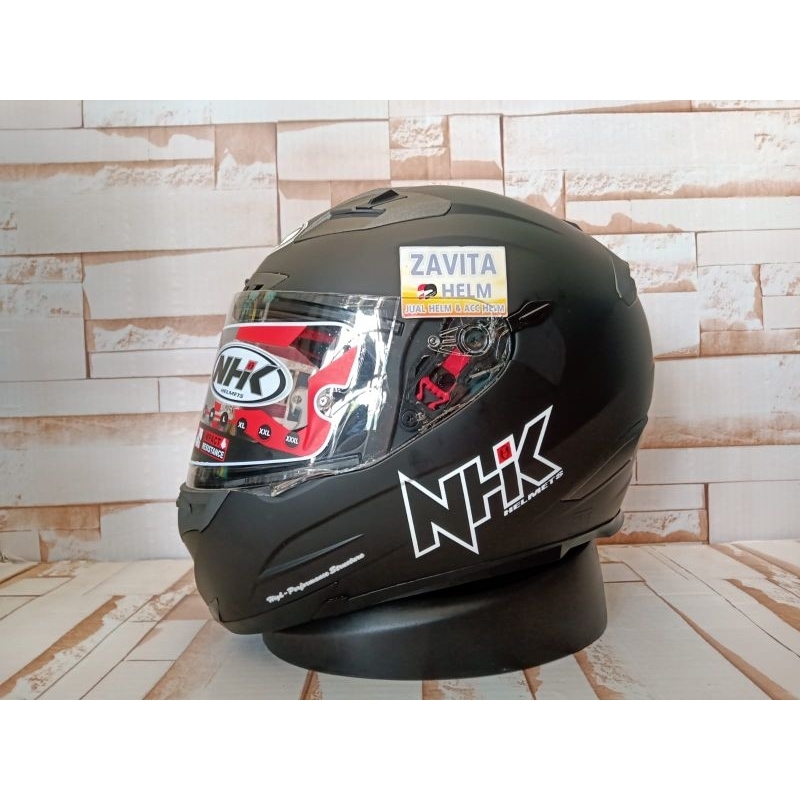 Jual Helm Nhk RX9 Solid Black Doff Double Visor | Shopee Indonesia