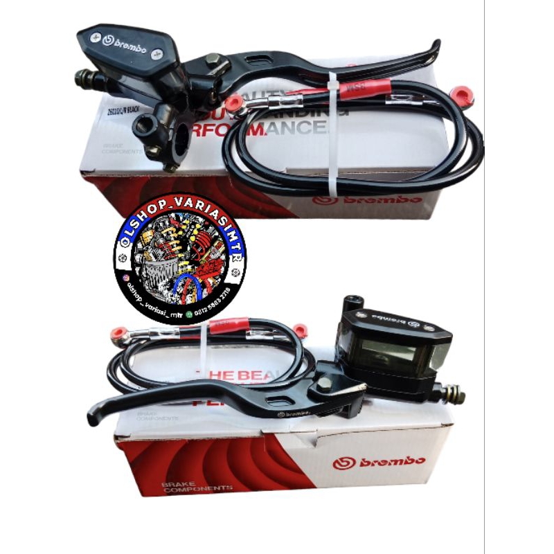 Jual HANDLE MASTER REM KANAN TABUNG OVAL+SELANG REM HITAM DEPAN PANJANG ...