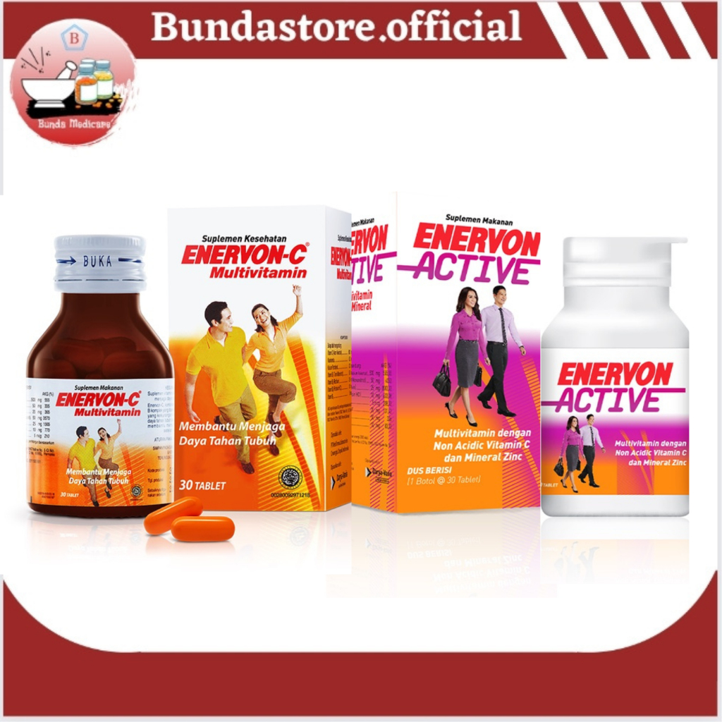 Jual Enervon C / Enervon ACTIVE isi 30 Kaplet - Multivitamin l Daya ...