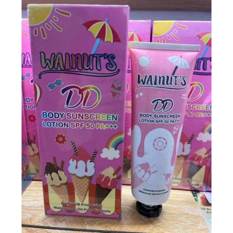 Jual WALNUTS DD BODY SUNSCREEN LOTION SPF 50 PA+++ • SUNBLOK THAILAND ...