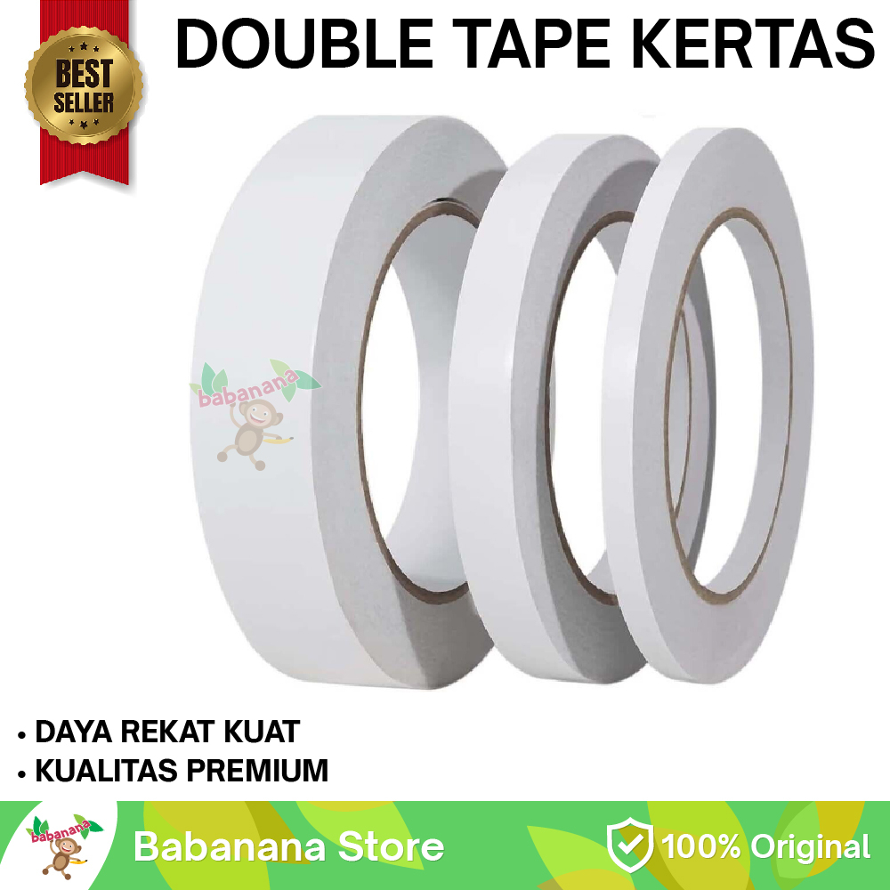 Jual Double Tape Kertas Dobel Tip Side Isolasi DIY Strong Adhesive ...