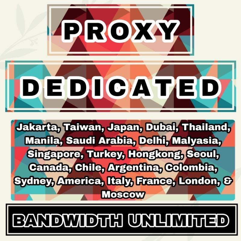 Jual PROXY DEDICATED (UNLIMITED BERGARANSI) | Shopee Indonesia