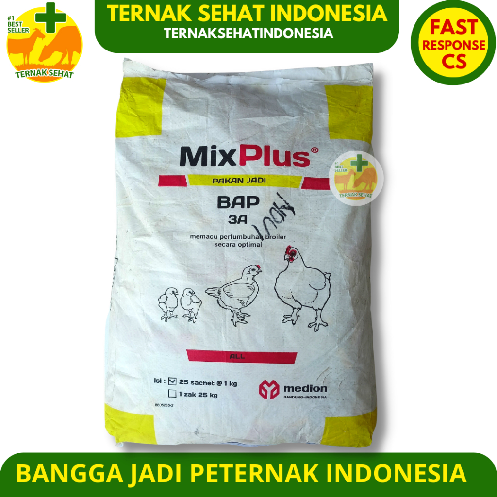 Jual MIX PLUS BAP 3A 1 KG - Mixplus bro (BAP) Premix Ayam Broiler ...