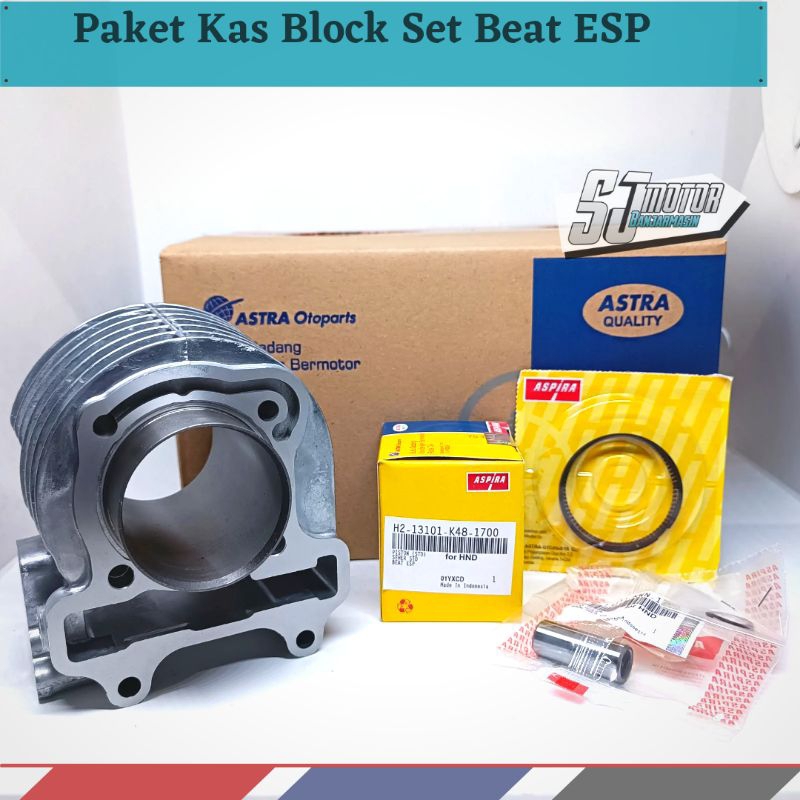 Jual Paket Kas Block Cylinder Piston Set ASPIRA (K25) Beat Pop Esp Beat ...