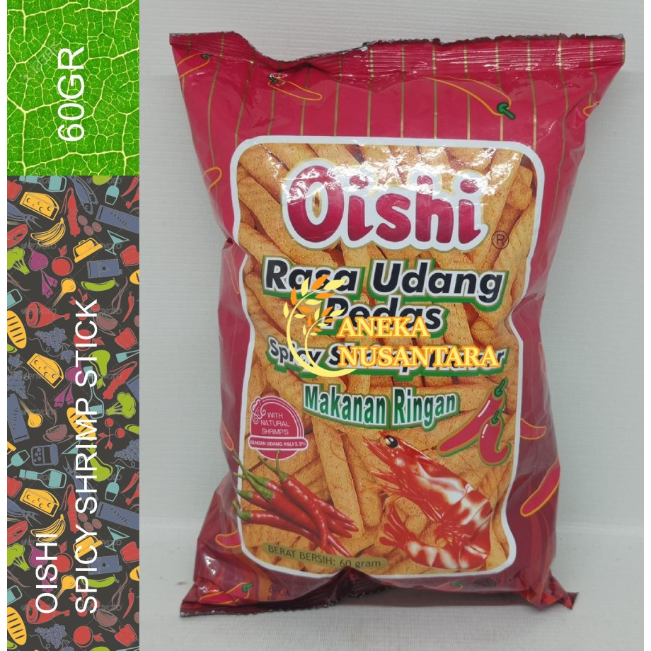Jual Oishi Rasa Udang Pedas 60g Spicy Shrimp Flavor Snack Kerupuk Udang ...