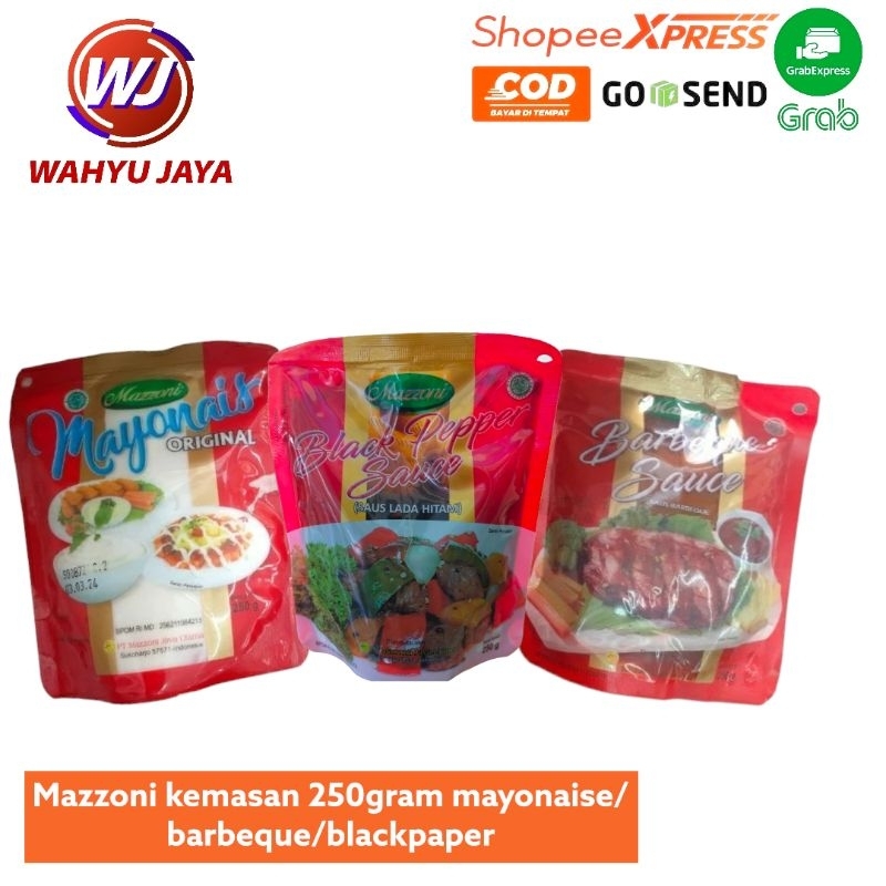 Jual Mazzoni mayonais/barbeque/blackpaper sauce 250 gram | Shopee Indonesia