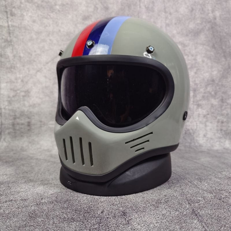 Jual HELM CUSTOM SIMPSON M30 KLASIK RETRO FULLFACE | Shopee Indonesia