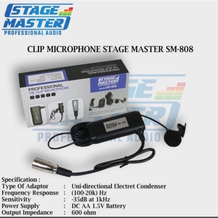 Jual Mic Jepit Clip On STAGE MASTER SM 808 Microphone SM-808 / SM808 ...