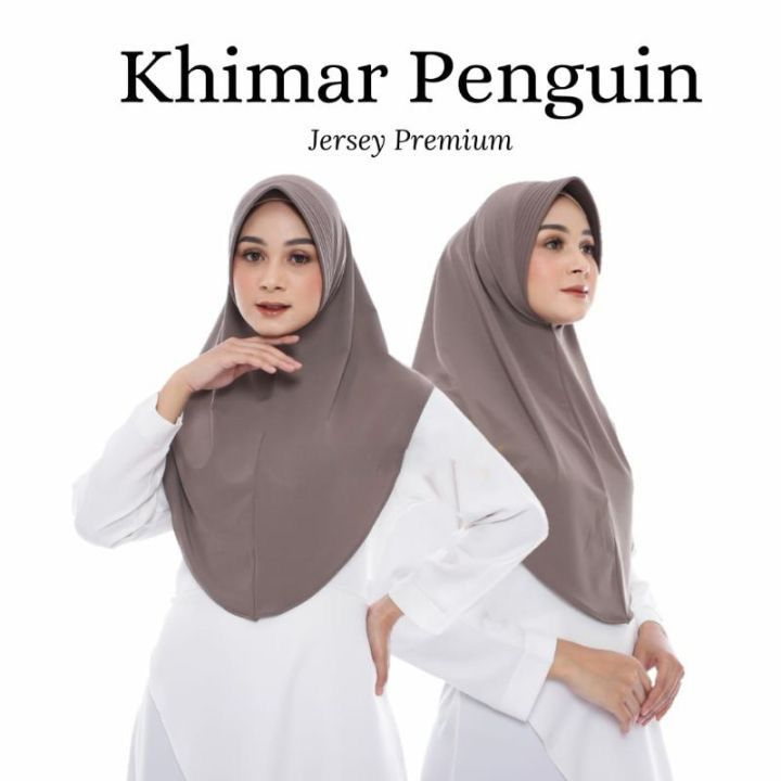 Jual BERGO INSTAN JERSEY PREMIUM/ HIJAB KHIMAR PINGUIN JERSEY INSTAN | Shopee Indonesia