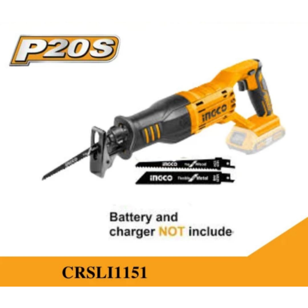 Jual Lie766 Mesin Reciprocating Saw potong pipa Cordless 20V INGCO ...