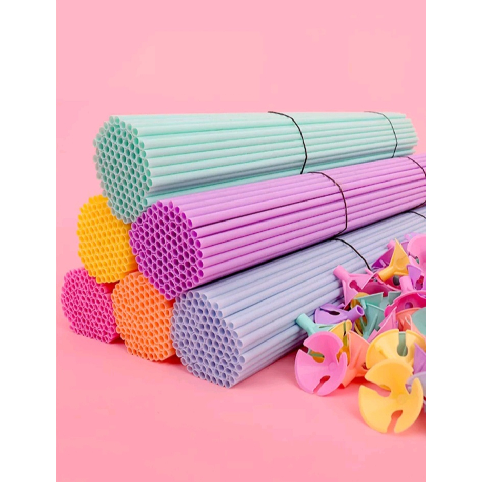 Jual STIK BALON GAGANG PEGANGAN BALON ANAK STICK TANGKAI WARNA WARNI ...