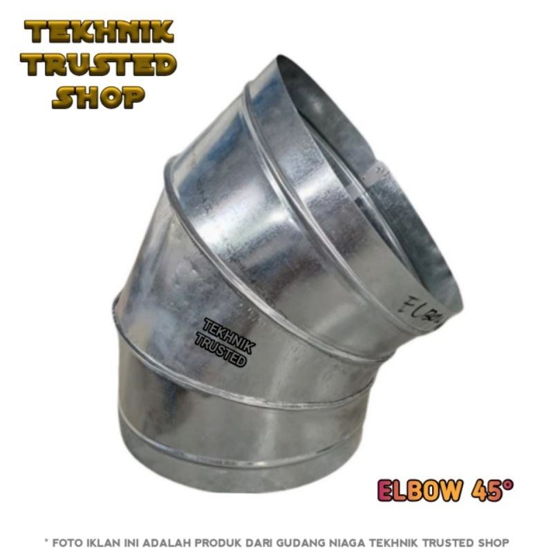 Jual Elbow ducting 16" x 16" 45D Conector sambungan belok pipa selang BJLS | Shopee Indonesia