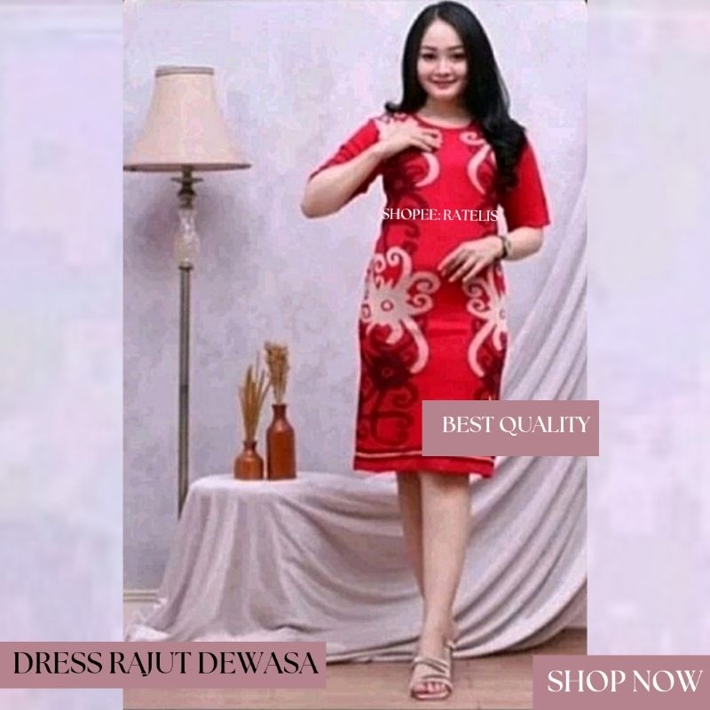 Jual Dress rajut motif Kalimantan Dress motif dayak Dress pua kumbu | Shopee Indonesia