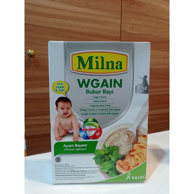 Jual milna wgain bubur bayi rasa ayam bayam | Shopee Indonesia
