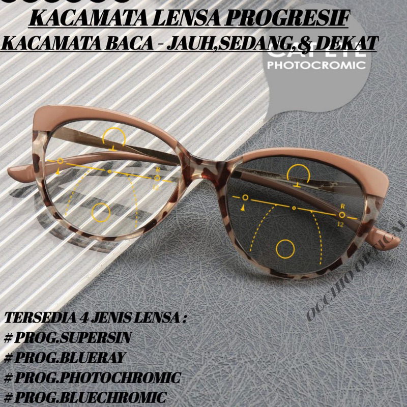 Jual Kacamata Progresif Photochromic Wanita | Kacamata Baca dan Jalan ...