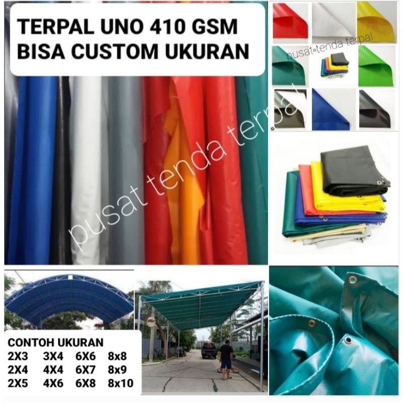 Jual Terpal pvc uno 410 gsm semi karet bahan premium tebal | Shopee ...