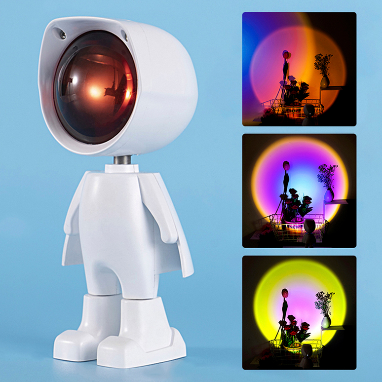 Jual Lampu tidur sunset /Sunset Rainbow/360°sunset Projector Lamp Robot ...