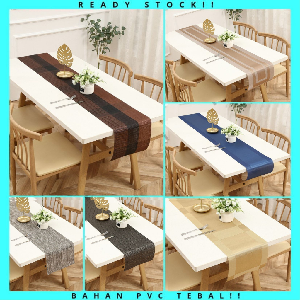 Jual PVC Table Runner / Taplak Meja Hiasan Meja Makan Ruang Tamu Buffet ...