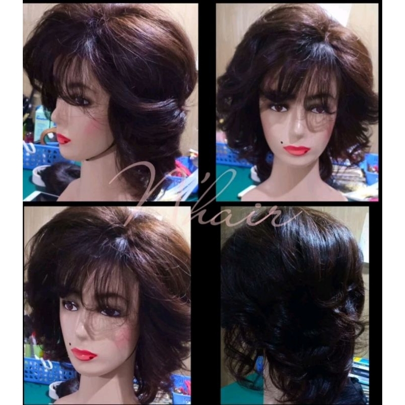 Jual WIG PREMIUM RAMBUT ASLI. 100% human hair full trap volume | Shopee ...