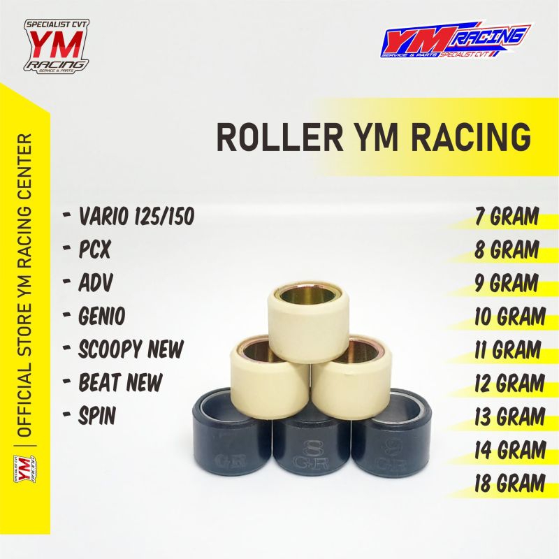 Jual ROLLER VESPA S 125 CC LX 1 SET ISI 6 BUTIR / ROLLER VESPA METIC ...