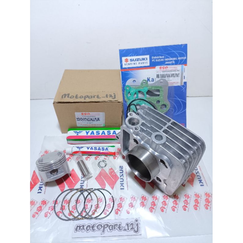 Jual Blok Seher Komplit plus Lem Topset Cylinder Motor Suzuki Smash 110 ...