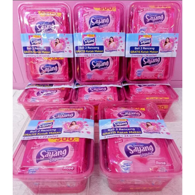 Jual SABUN CAIR SAYANG paket hemat isi 2 renceng 24 pcs free tepak ...