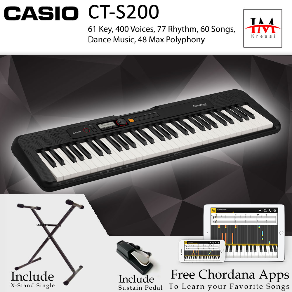 Jual Keyboard Casio CT-S200 - CTS200 With Xstand Garansi Resmi ...