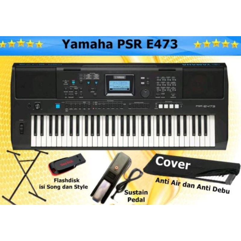 Jual Keyboard Yamaha PSR E473/E-473/E 473 Garansi Resmi | Shopee Indonesia