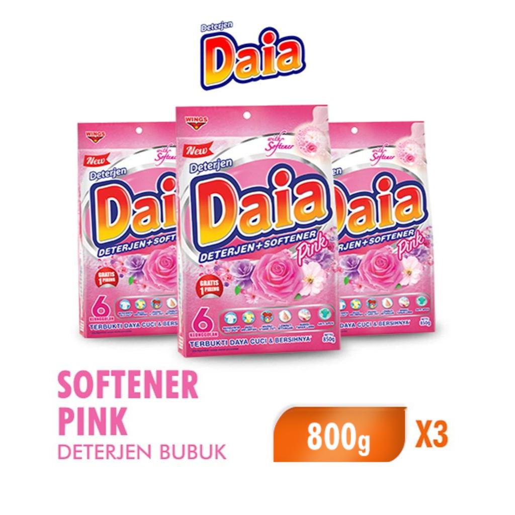 Jual Daia Deterjen & Softener Triple pack 800 gr | Shopee Indonesia
