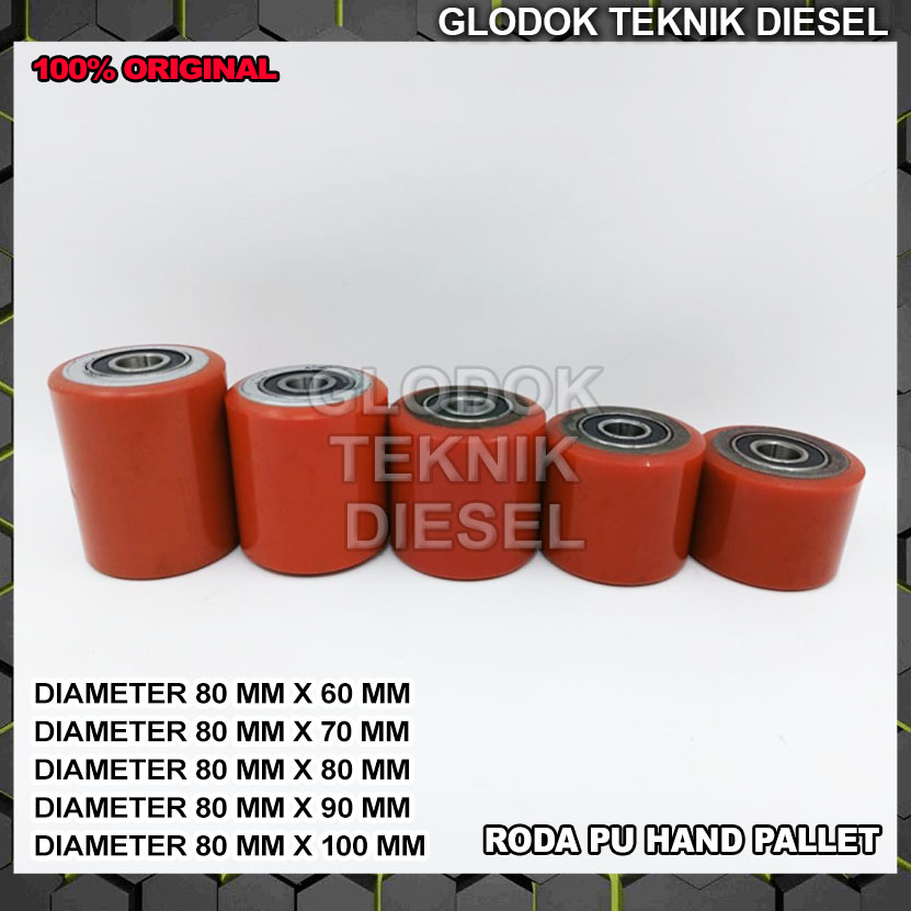 Jual Roda PU Hand Pallet Diameter 80 x 60 70 80 90 100 mm Handpallet ...
