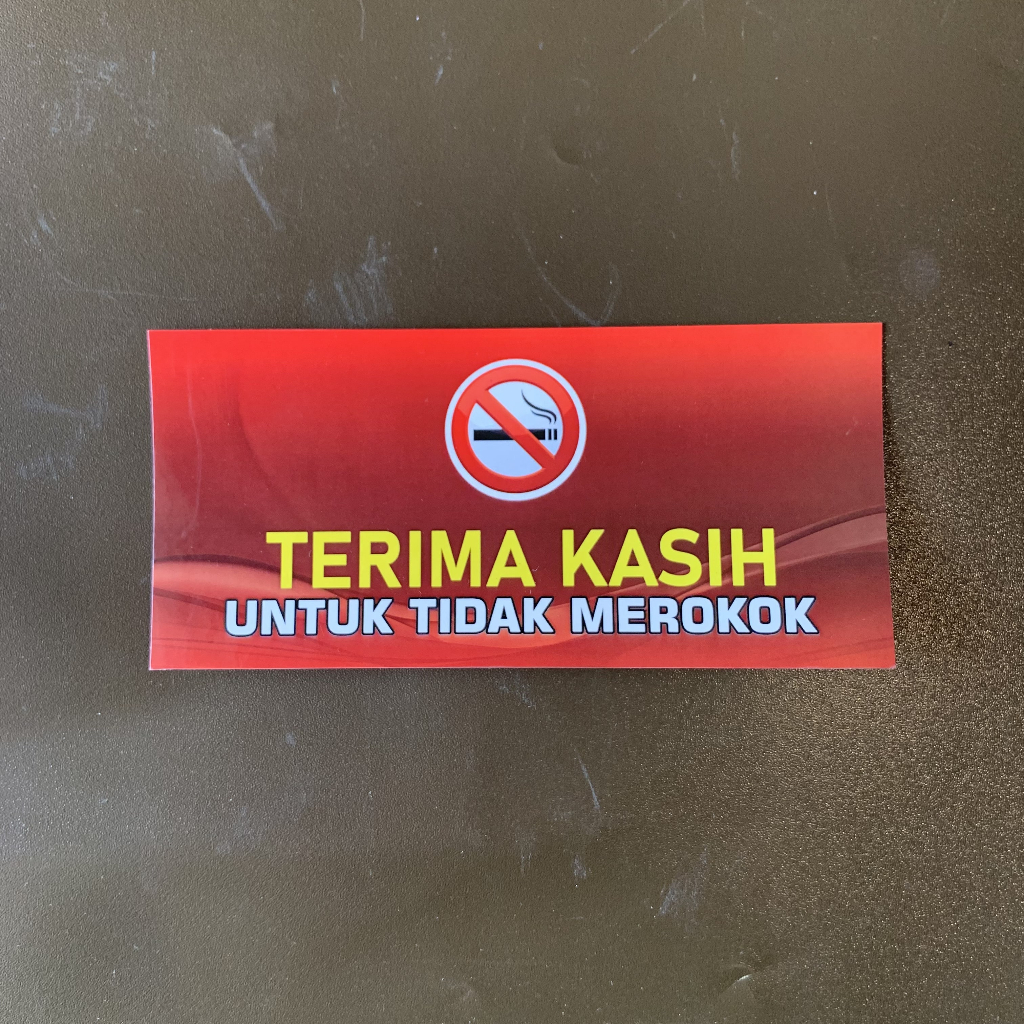 Jual Stiker Terima Kasih untuk tidak Merokok | Stiker Dilarang Merokok ...