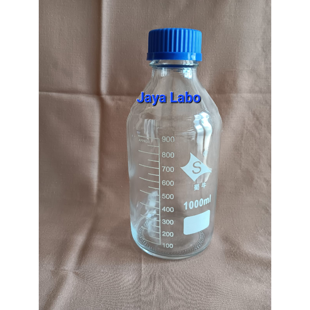 Jual RRC Lab Bottle 1.000 ml Tutup Ulir Biru (1 LITER) | Shopee Indonesia