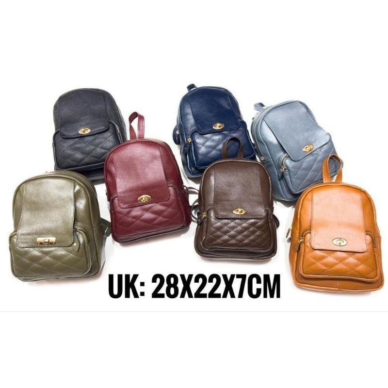 Jual tas ransel kulit sapi asli tas gendong papirut garut size S ...